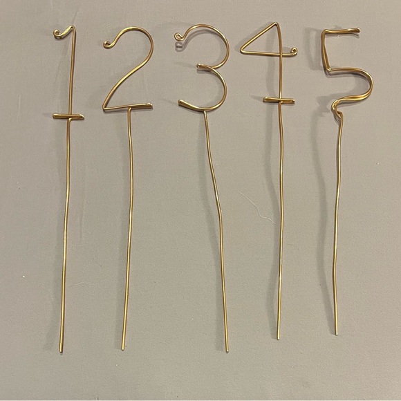 Party Supplies | Copper Colored Wire Numbers Centerpiece Table Marker ...